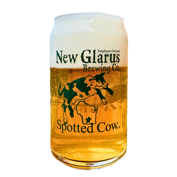 Spotted Cow Can Glass - New Glarus Brewing Company