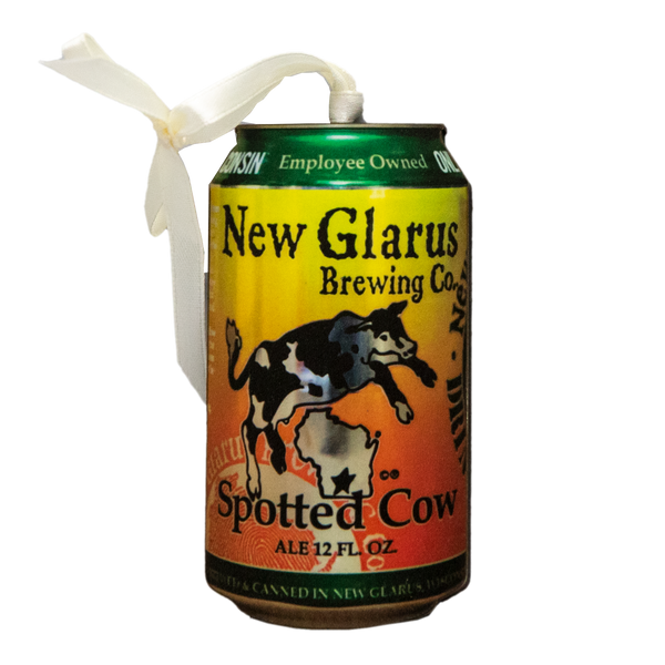 Spotted Cow Beer Can Ornament - New Glarus Brewing Company